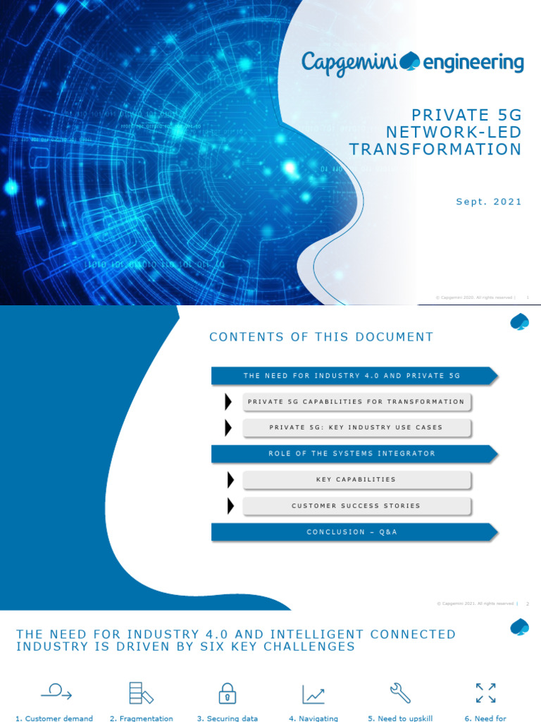 Capgemini 5G Private Networks For ONF Interview Final | PDF | Computer Network | Internet Of Things