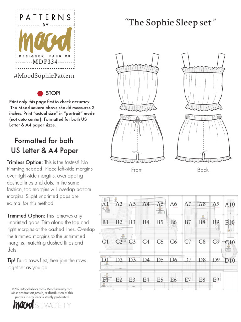 Sewing Pattern for Women's Sleepwear | PDF | Chess Theory | Chess