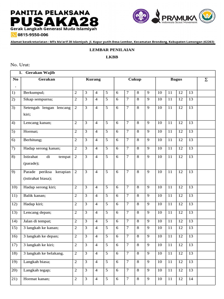 Lembar Penilaian LKBB | PDF