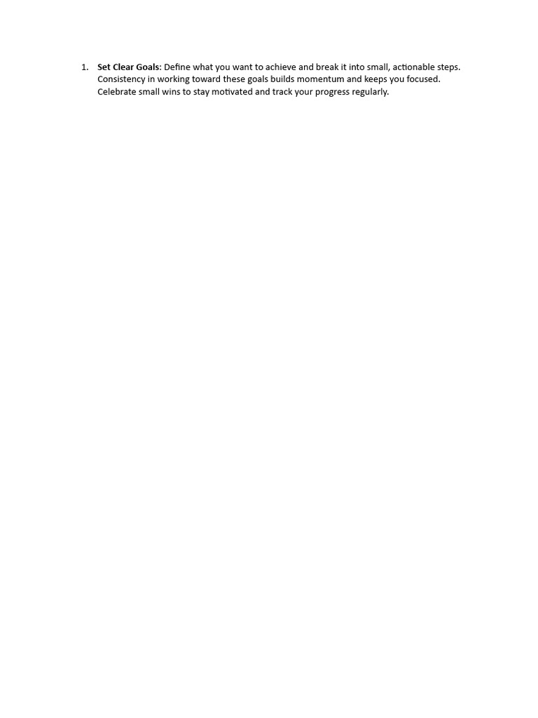 Set Clear Goals | PDF
