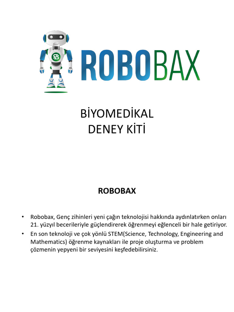 Robobax Biyomedikal Deney Kit Sunumu | PDF