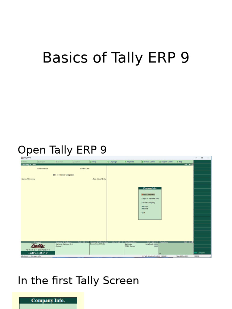 Tally ERP 9 | PDF | Debits And Credits | Banks