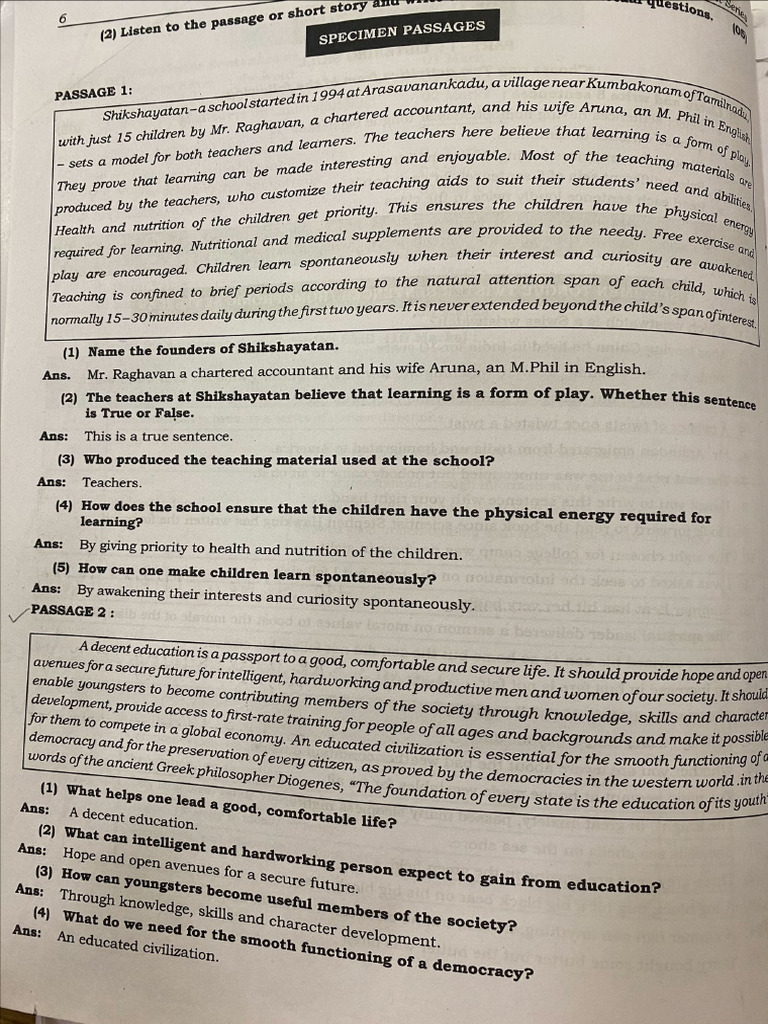 Listening Skills Passages For Practice. | PDF
