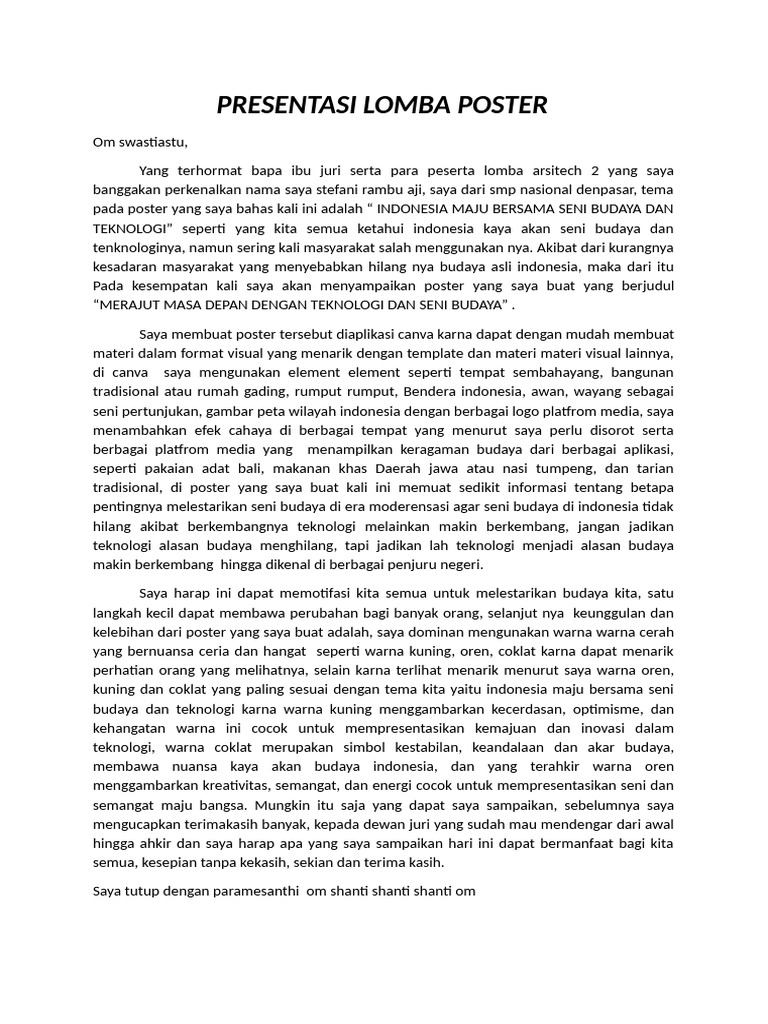 Juara Poster Digital: Indonesia Maju | PDF