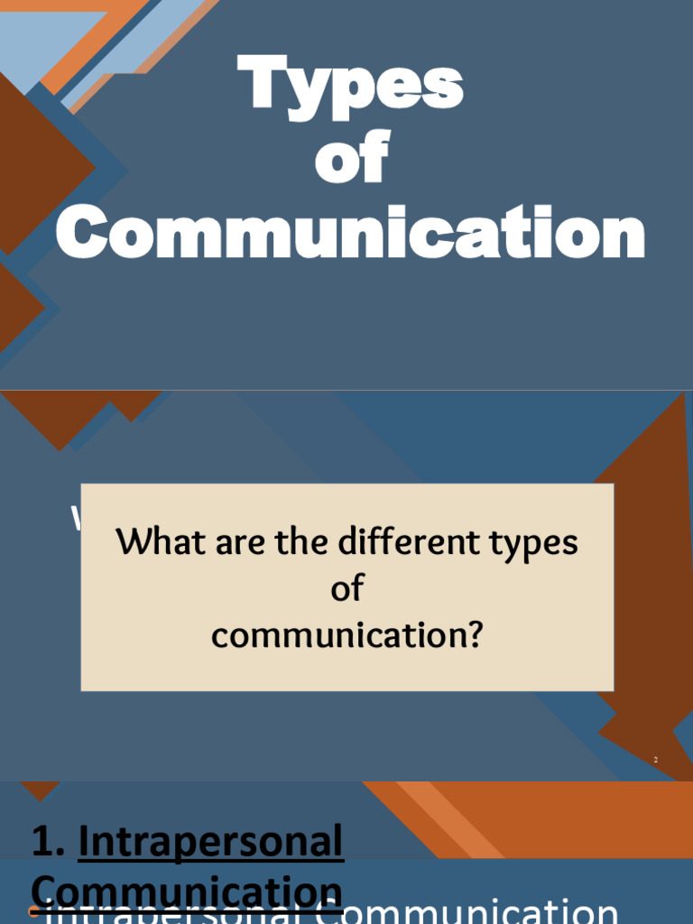 Types of Communication | PDF | Communication | Interpersonal Communication