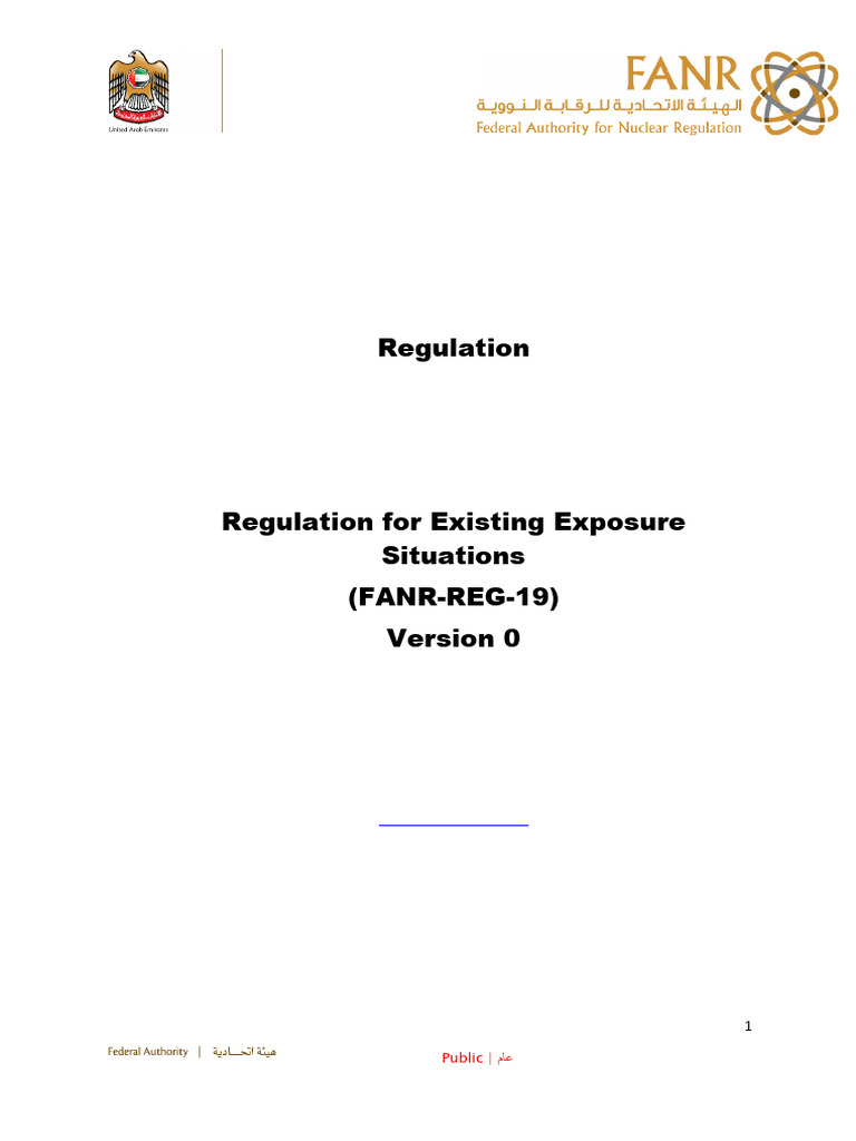 REG-19-Regulation For Existing Exposure Situations | PDF | Radioactive ...