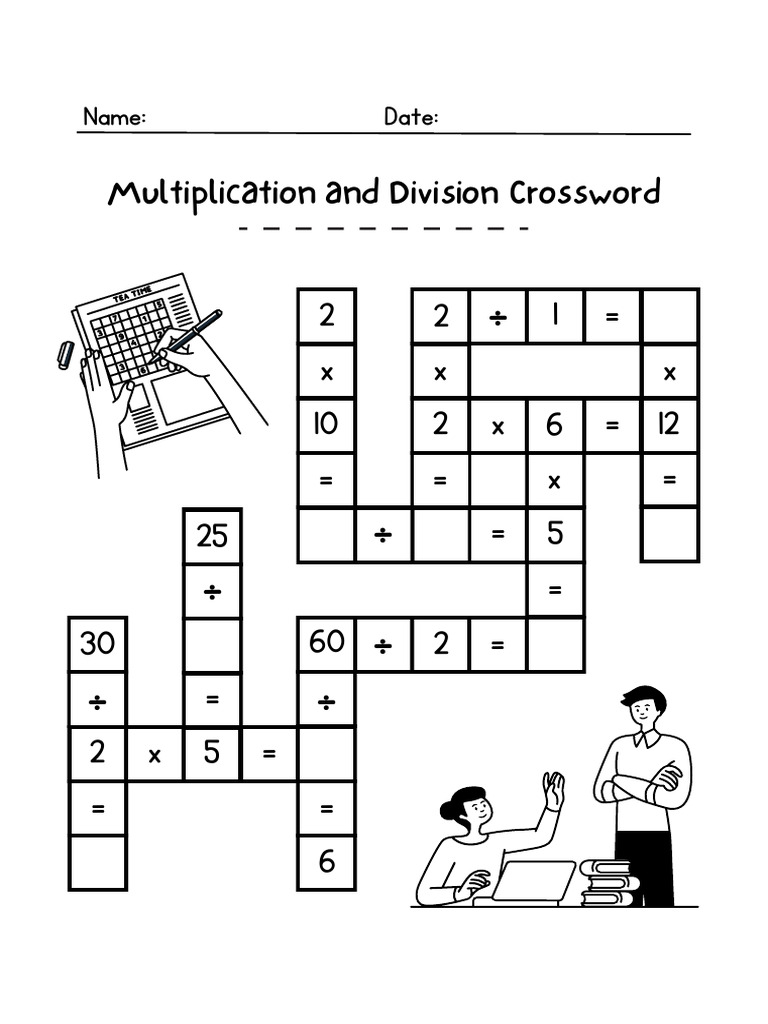 Multiplication and Division Crossword Puzzle | PDF