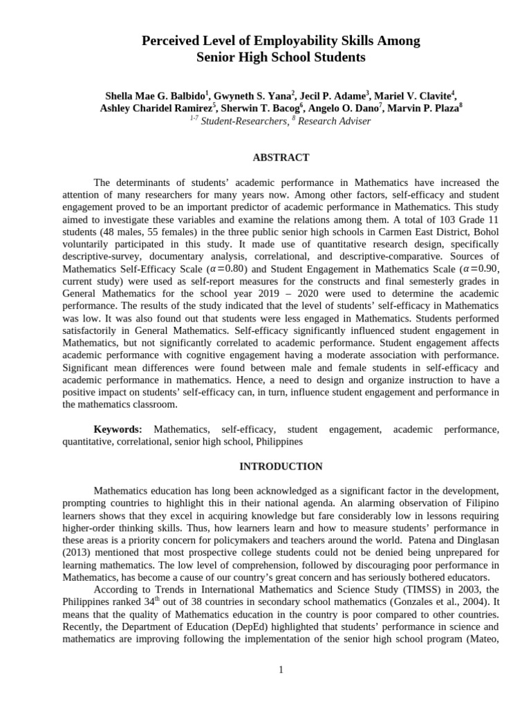 IMRAD-FORMAT-TEMPLATE-HUMSS-IA-HE | PDF | Self Efficacy | Learning