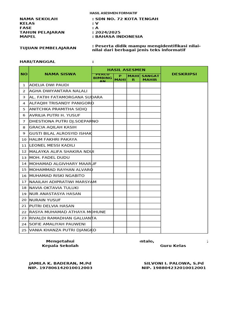 ASESMEN FORMATIF(1) | PDF