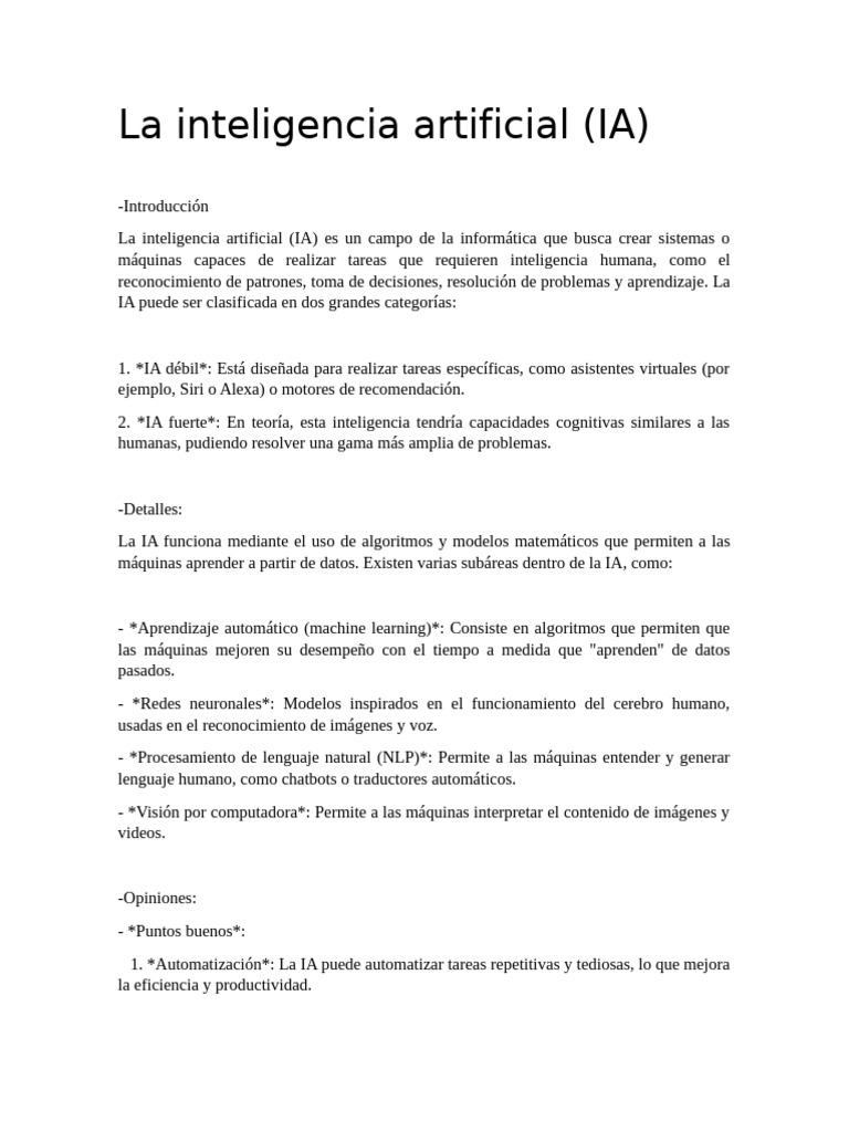 Introducción A La Inteligencia Artificial Pdf Inteligencia