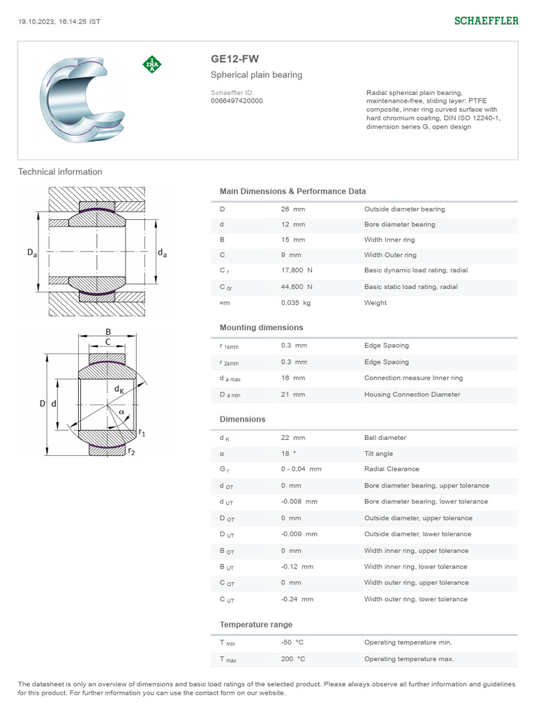Ge12 FW | PDF | Engineering Tolerance | Mechanical Engineering