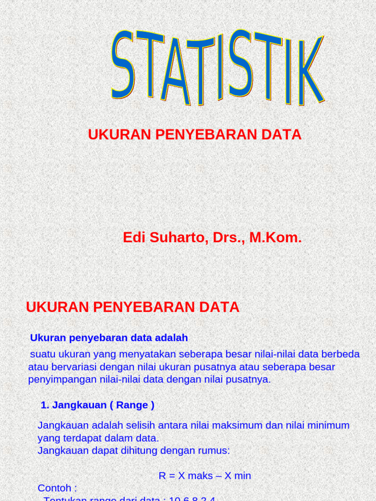 Ukuran Penyebaran Data dalam Statistik | PDF