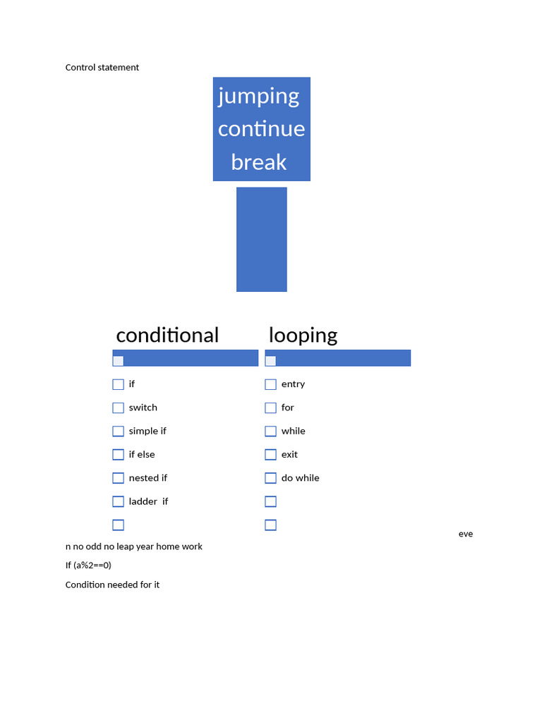 Control Statement | PDF