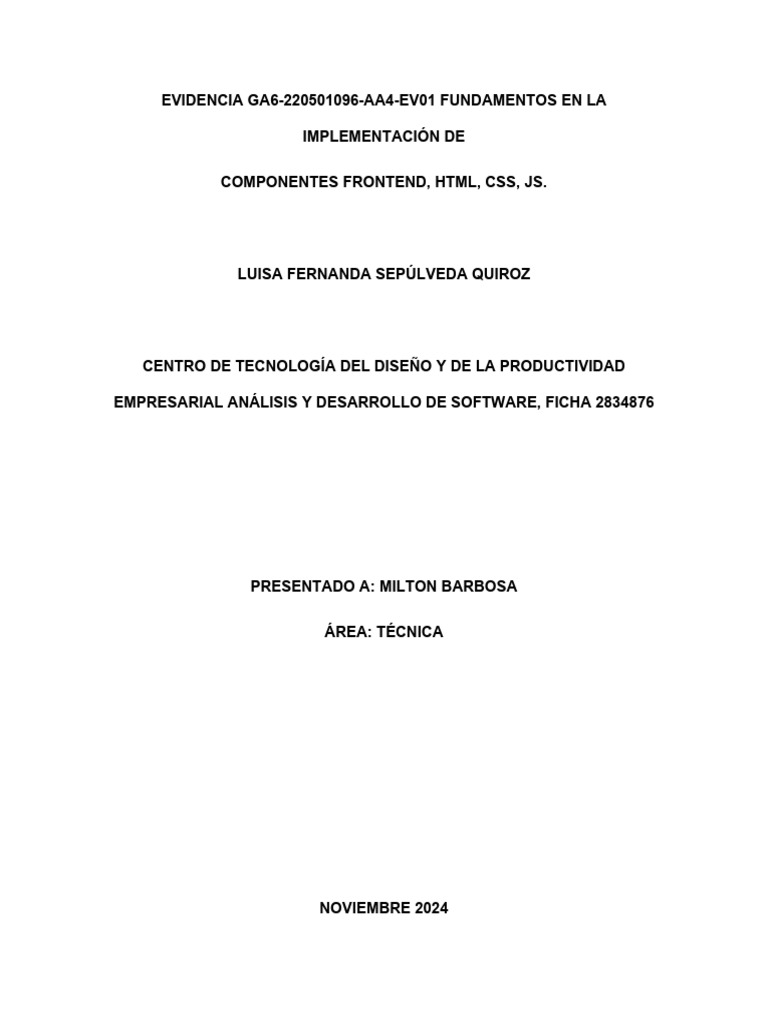 Fundamentos de Frontend: HTML, CSS, JS | PDF