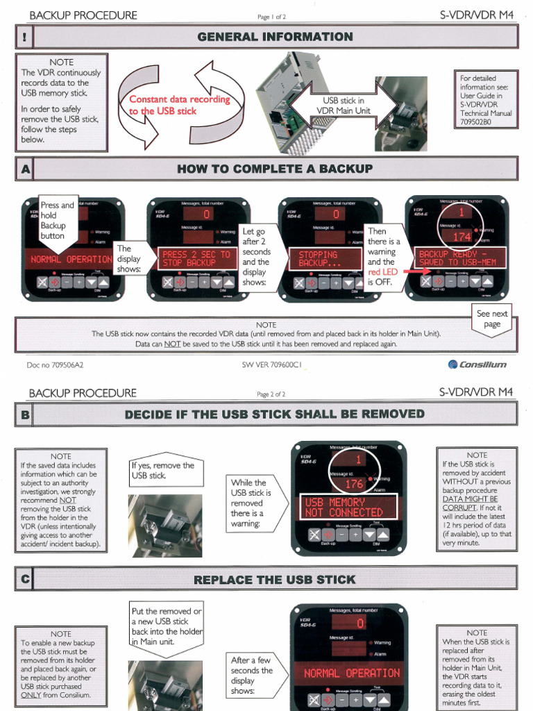 VDR M-4 Backup Procedure | PDF