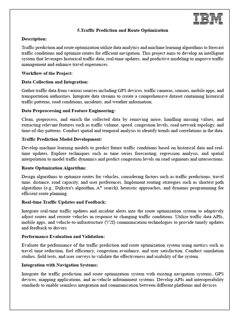 Traffic Prediction and Route Optimization Project | PDF | Traffic ...