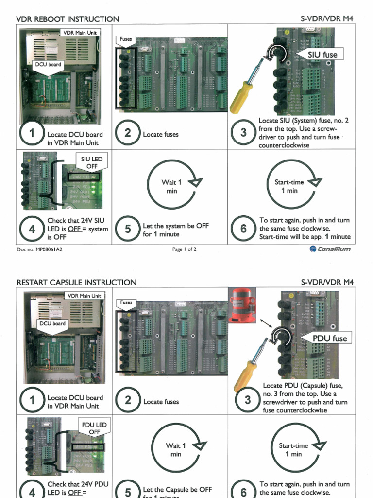 VDR M-4 Restart Capsule Instruction | PDF