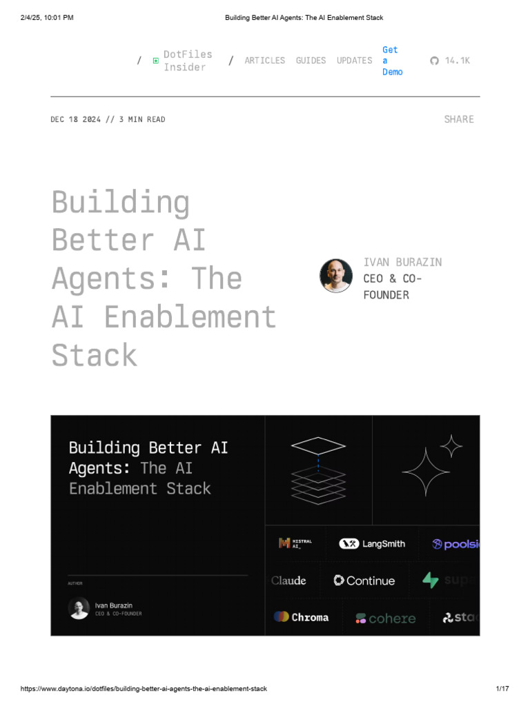 Building Better AI Agents - The AI Enablement Stack | PDF | Artificial Intelligence ...