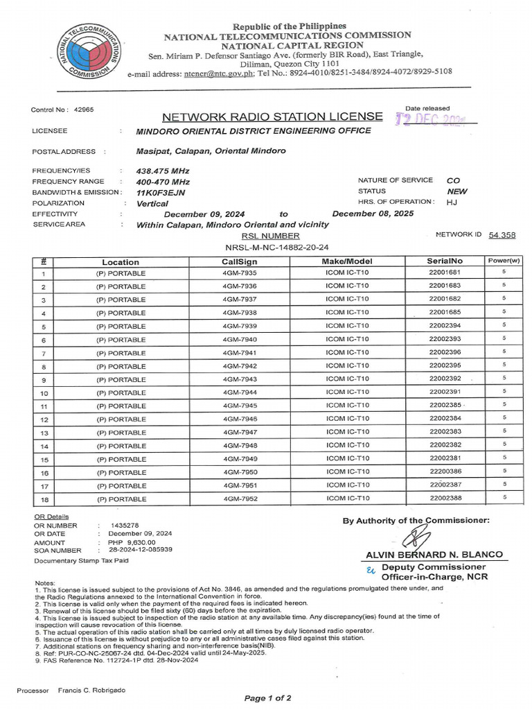 Network Radio Station License | PDF