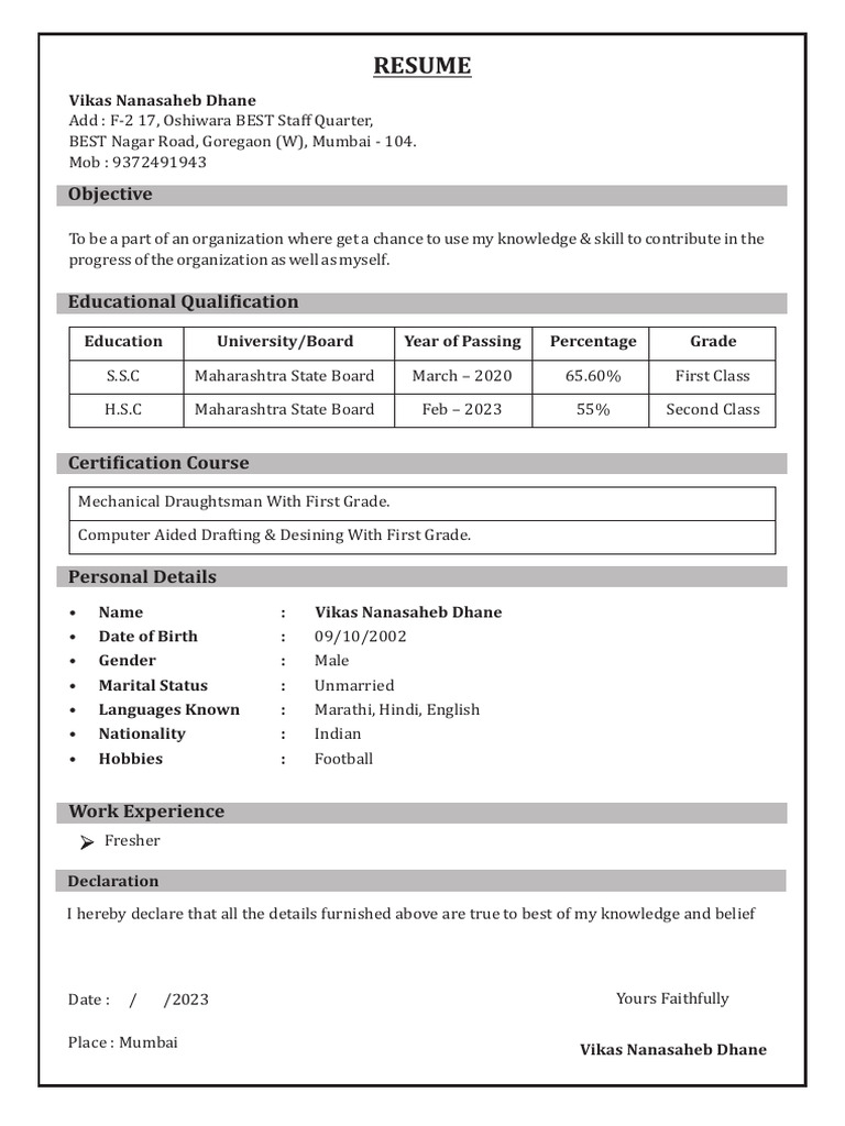 Vikas Resume | PDF