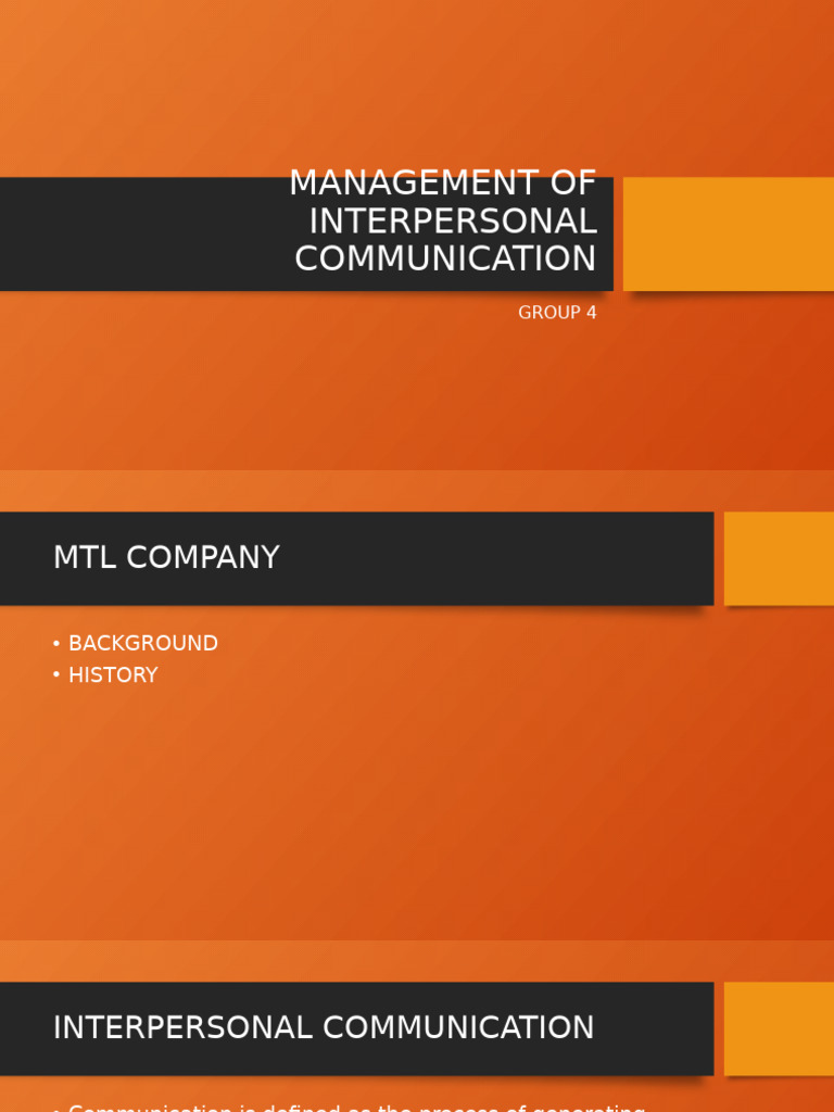 Managing Interpersonal Communication | PDF