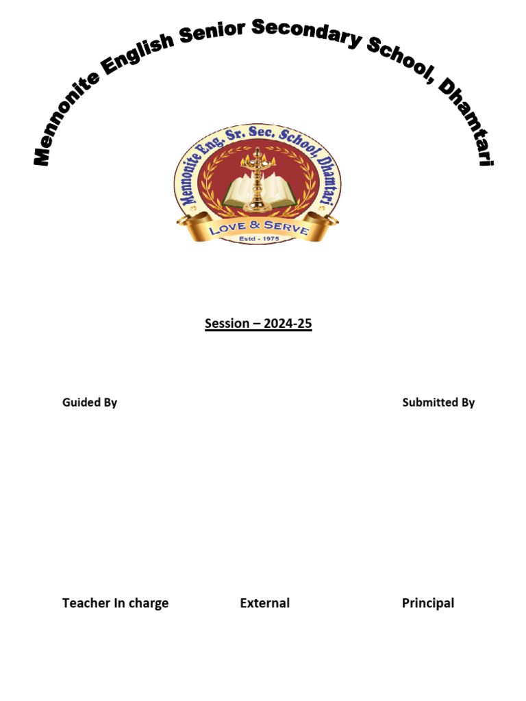 Project Work Cover Page MESSS | PDF