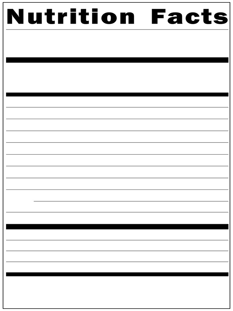 Nutrition Label | PDF