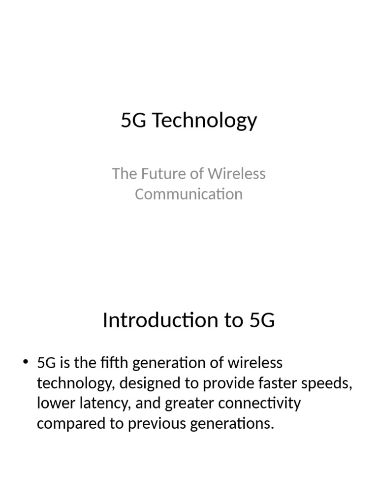 5G Technology Overview and Future Insights | PDF