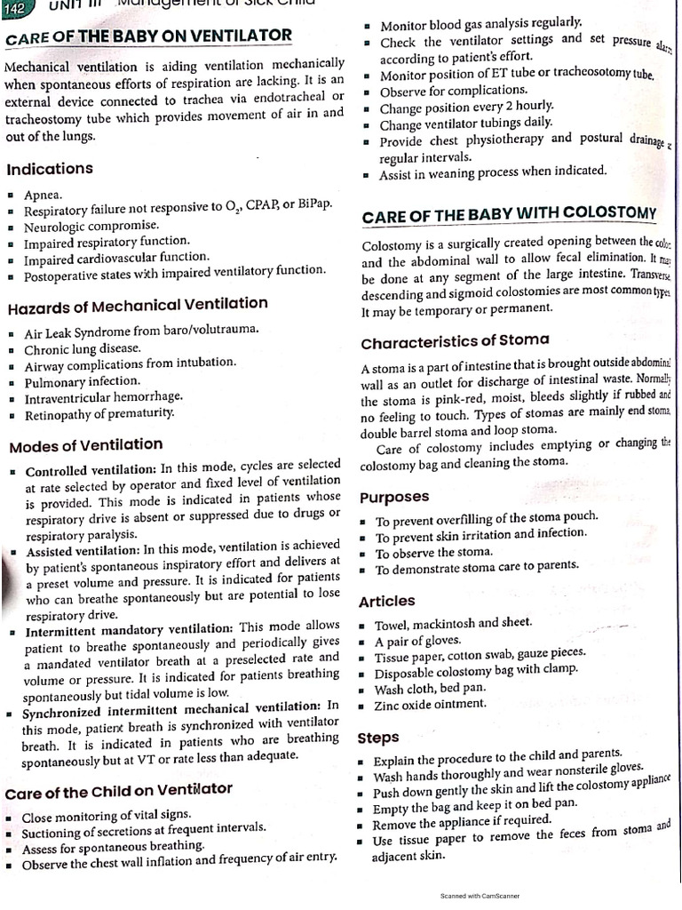 Pediatric Procedures (Unit I) | PDF