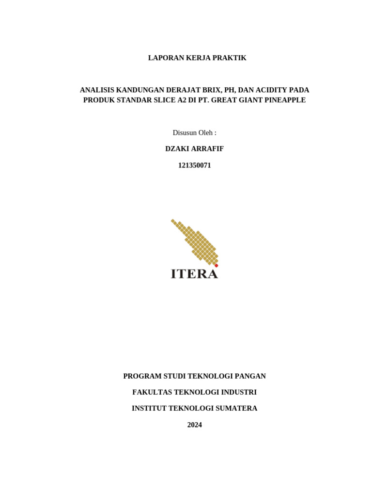 Draft Laporan KP Dzaki Arrafif | PDF