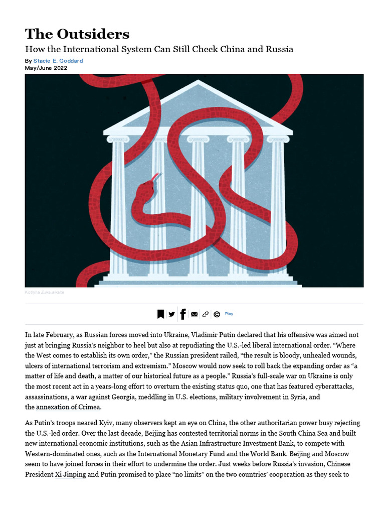 The Outsiders - How The International System Can Still Check China and ...