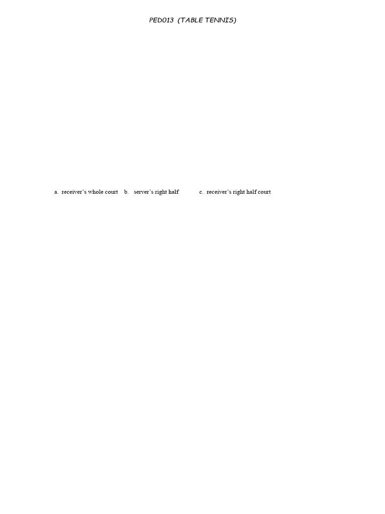 Sample Ped 013 TT Ex1st Sem 2024 | PDF