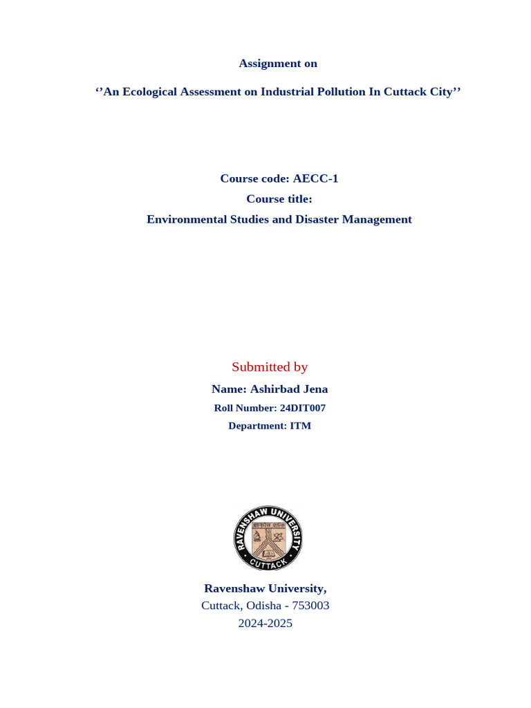 Assignment Cover Page | PDF