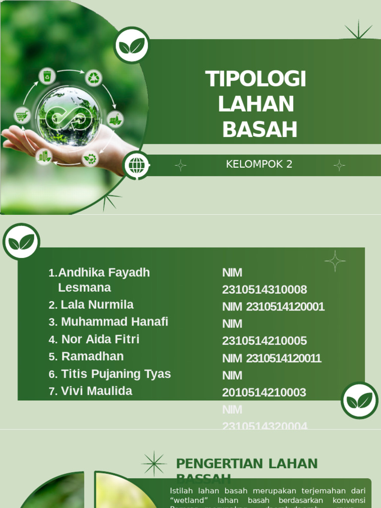 Kelompok 2 (PLLB) Tipologi Lahan Basah | PDF