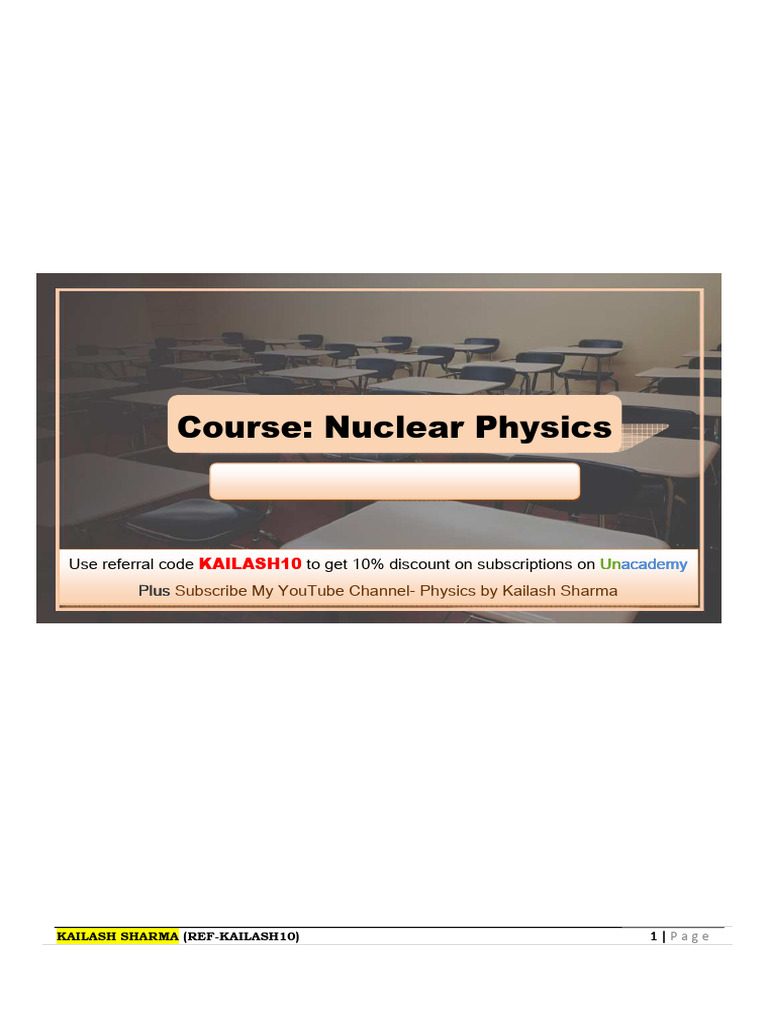 Nuclear Physics Course Exercises and Solutions | PDF | Radioactive ...