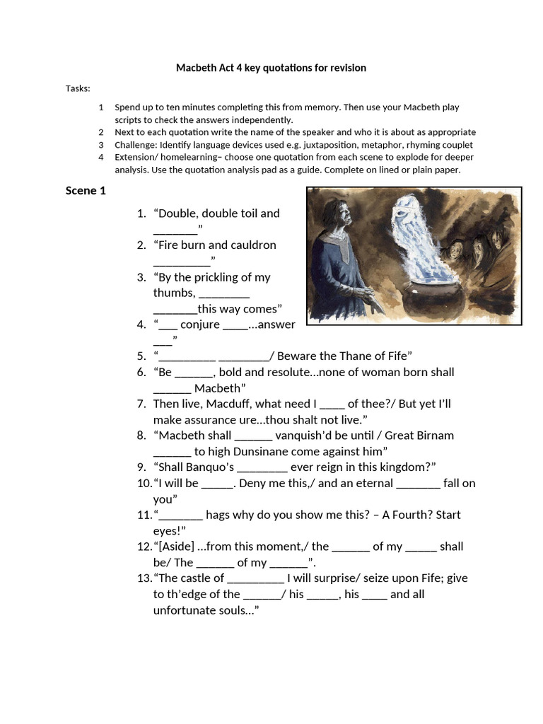 GCSE Macbeth Revision Guide | PDF | Macbeth | Shakespearean Characters