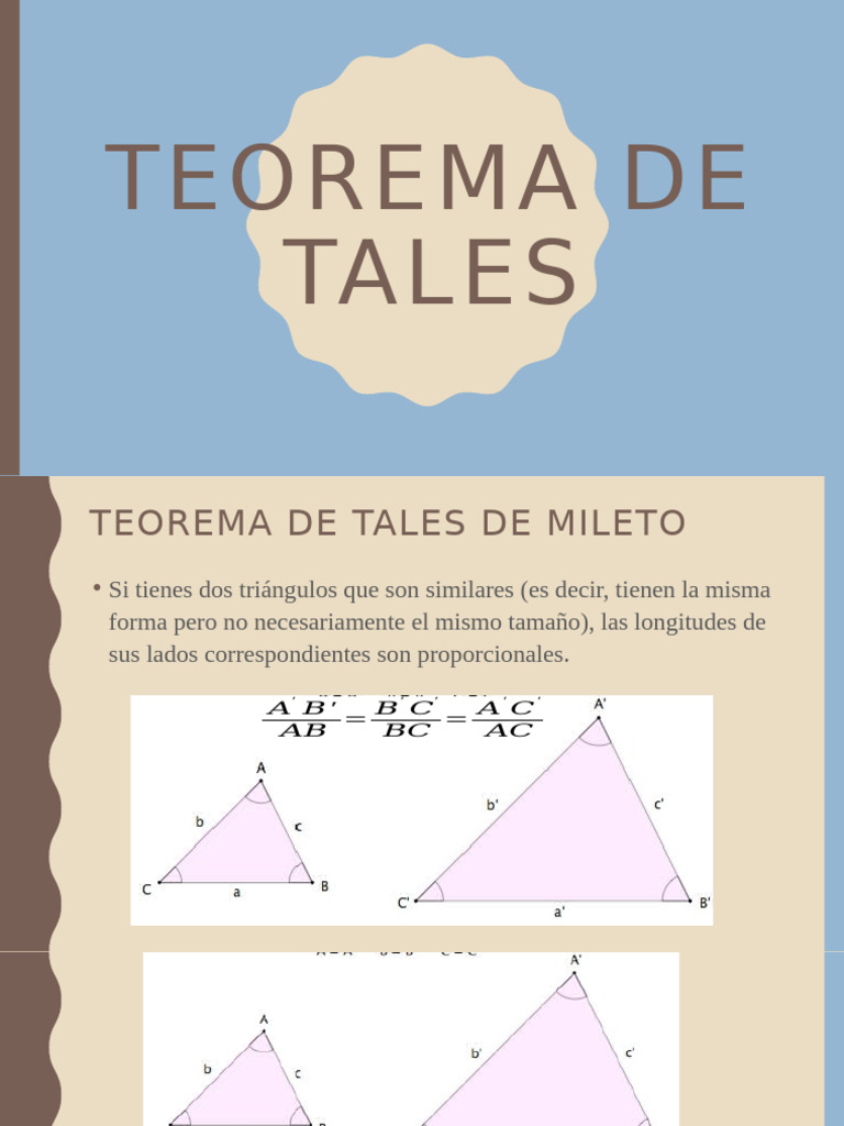 Teorema de Tales: Guía y Ejercicios | PDF