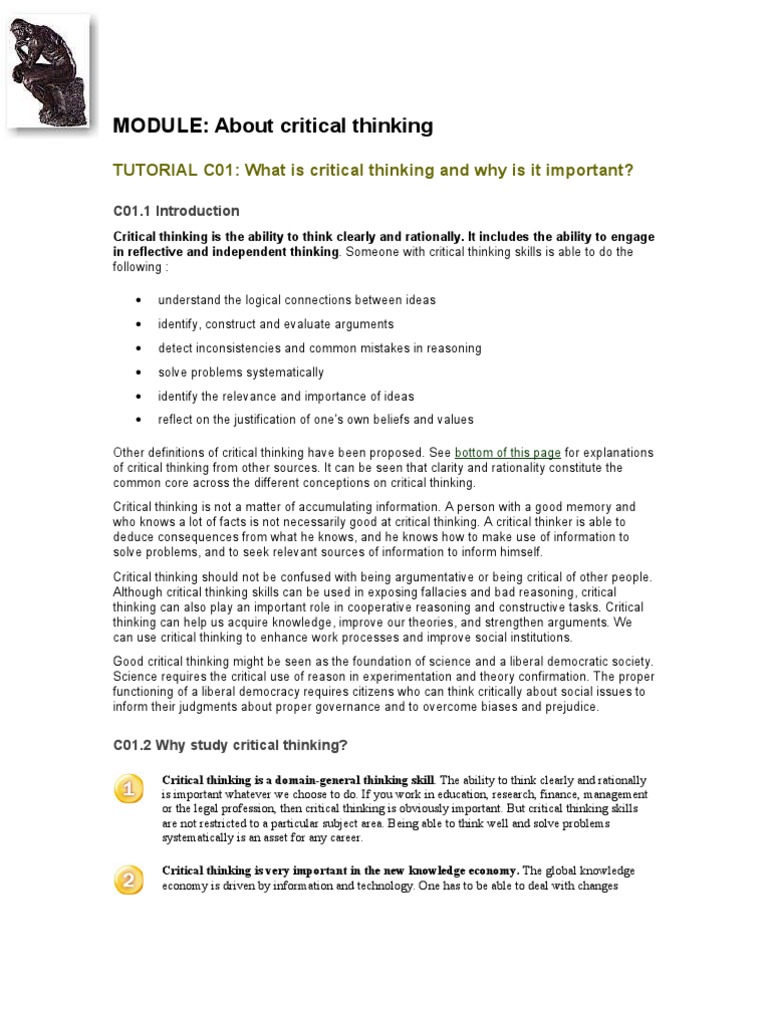 Critical Thinking | Download Free PDF | Critical Thinking | Thought