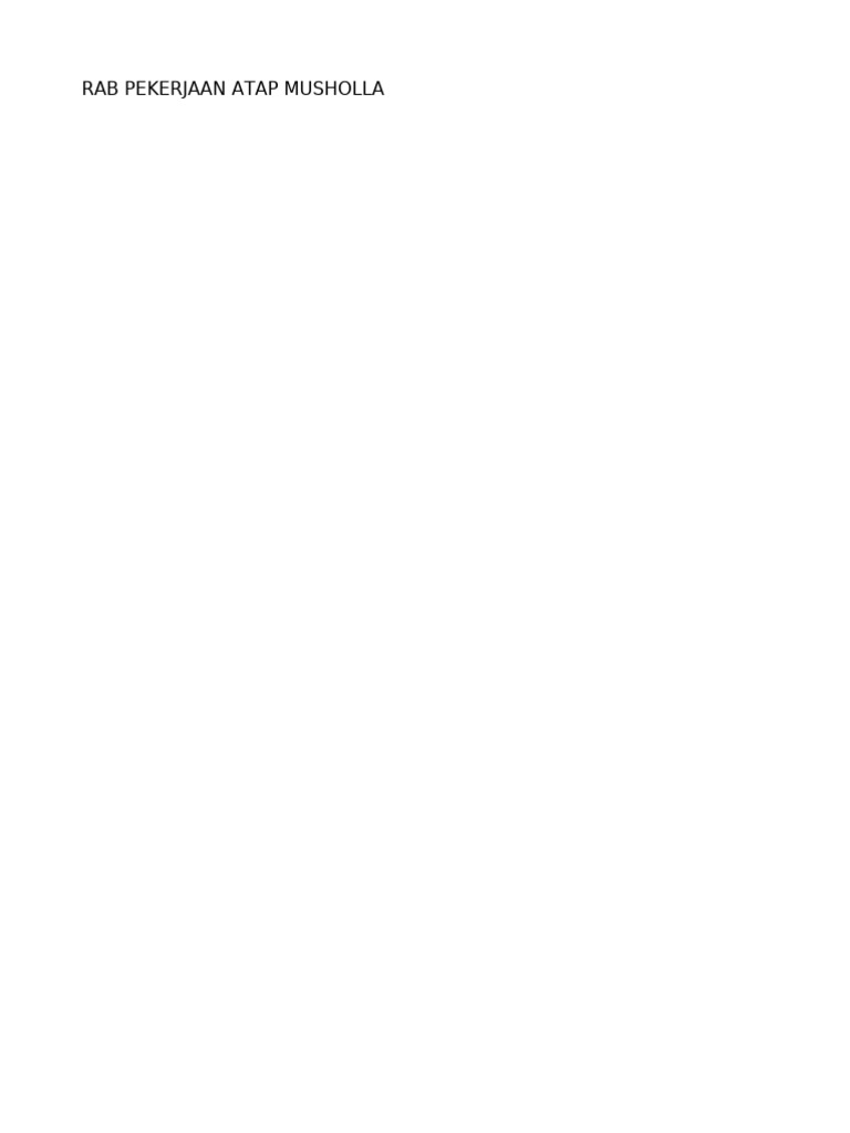 Rab Musholla | PDF