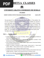 UGC NET Paper 1 Syllabus | PDF | Educational Technology | Learning