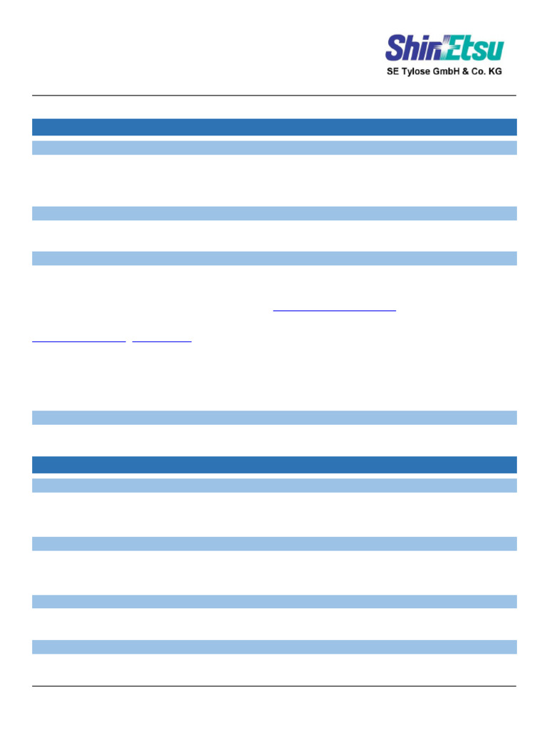 Tylose H 200000 YP2 Safety Data Sheet | PDF | Toxicity | Occupational ...