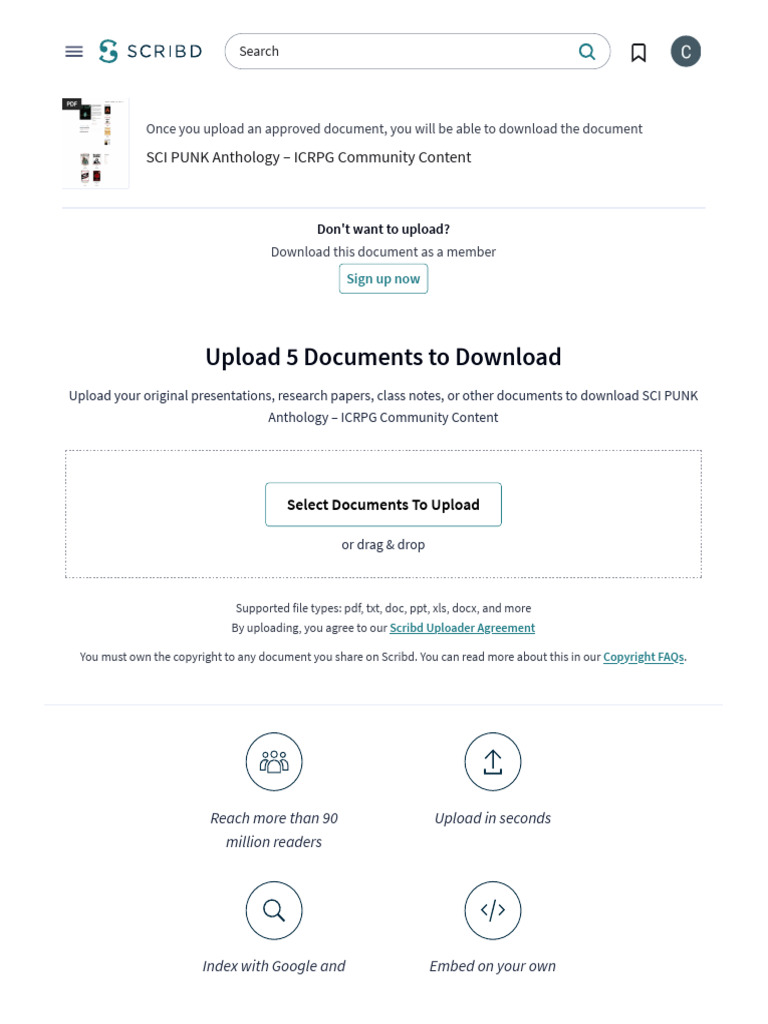 Upload a Document _ Scribd4 | PDF | Scribd | Internet