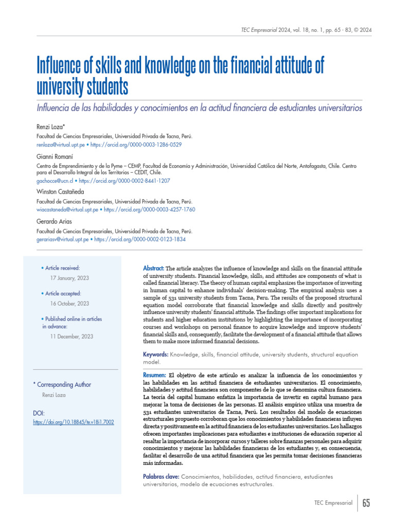 Financial Attitude Questionnaire | PDF | Financial Literacy | Attitude ...