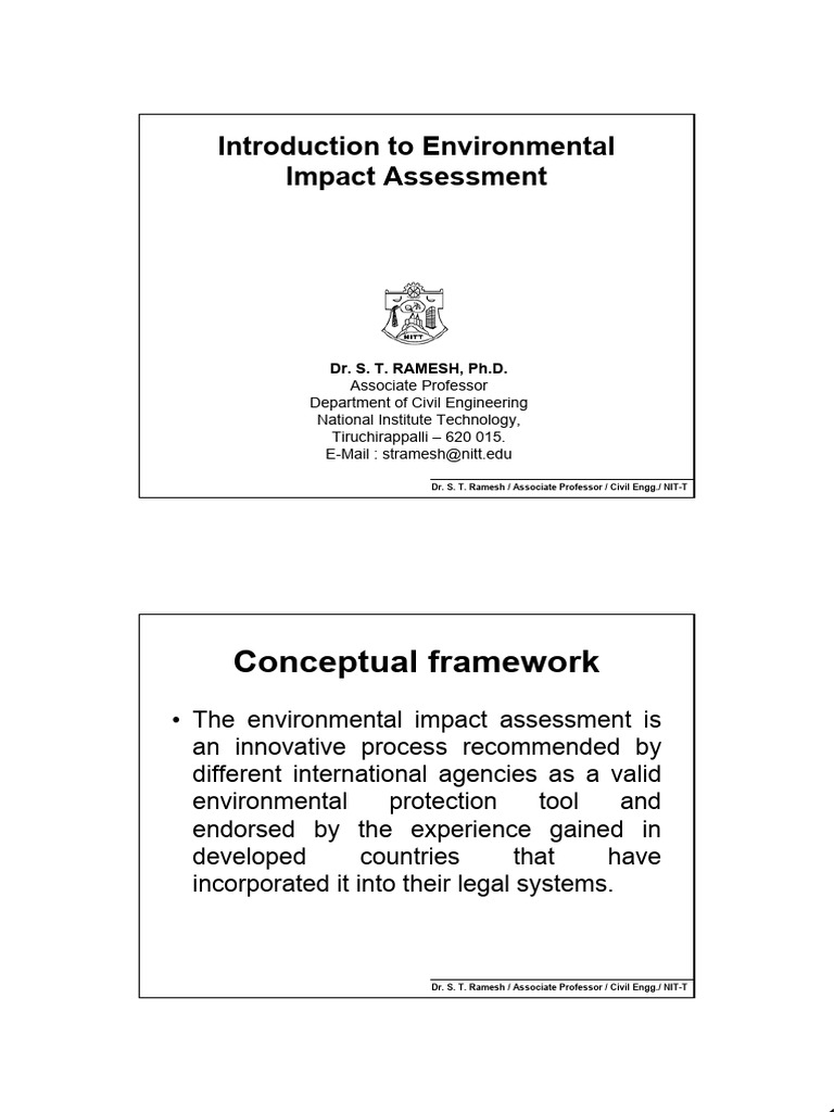 Introduction to Environmental Impact Assessment | PDF | Environmental ...