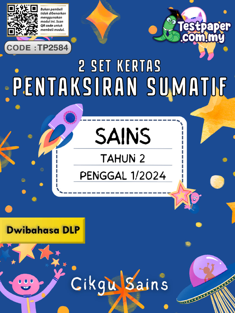 TP2584 - 2 Set Kertas Pentaksiran Sumatif Sains Tahun 2 Penggal 120241 | PDF