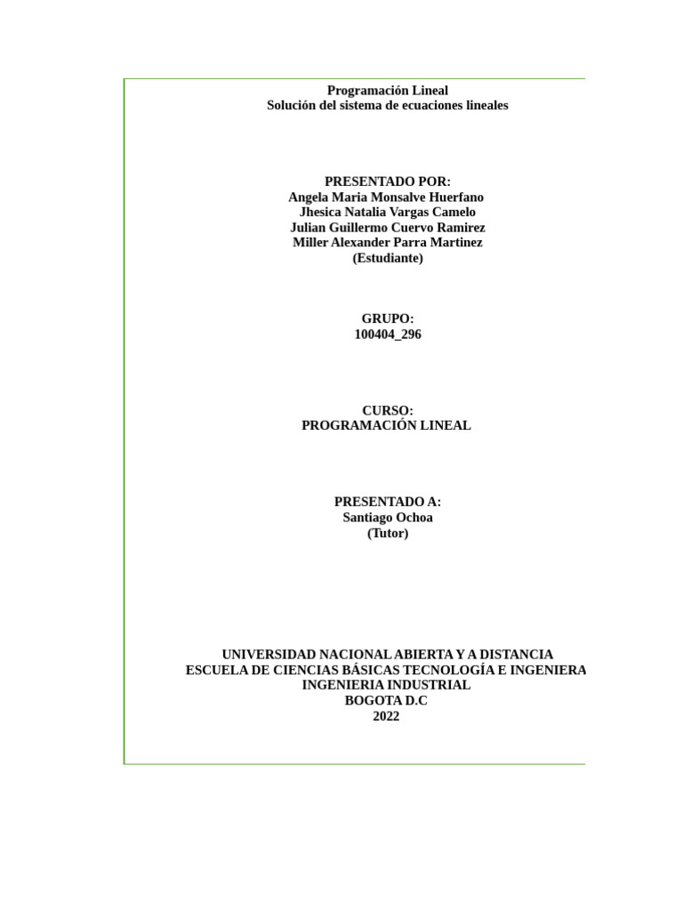 Programación Lineal - 100404 - 296 | PDF | Programación lineal | Algoritmos y Estructuras de Datos