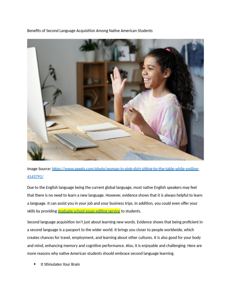 Benefits of Learning a Second Language | PDF | Second Language ...