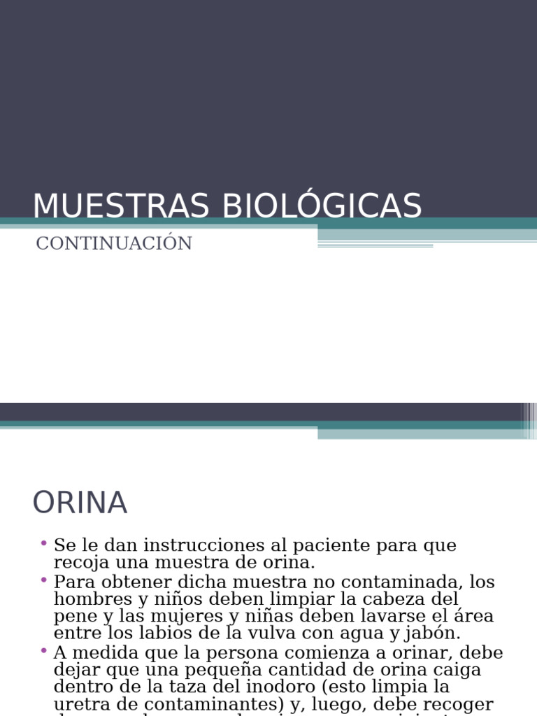 Muestras Biologicas | PDF