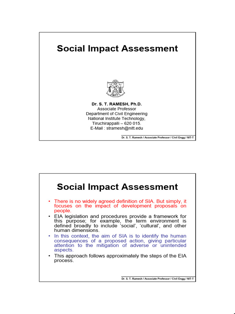 13.social Impact Assessment | PDF | Environmental Impact Assessment