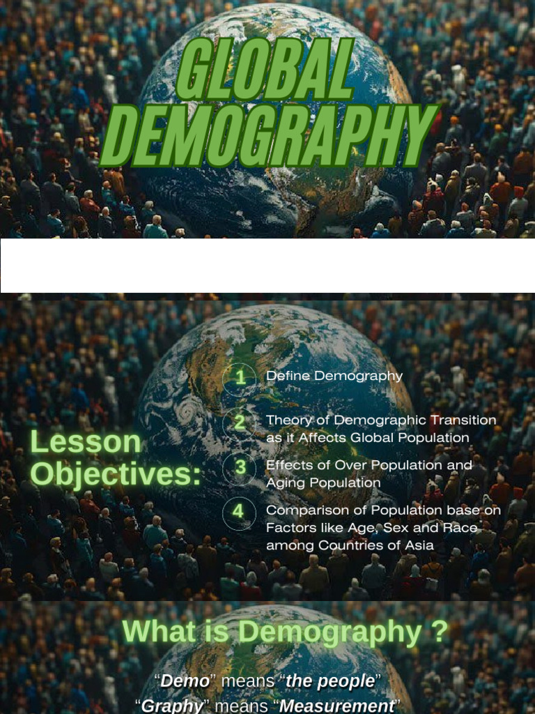 Global Demography: Overpopulation & Aging | PDF | Demography ...